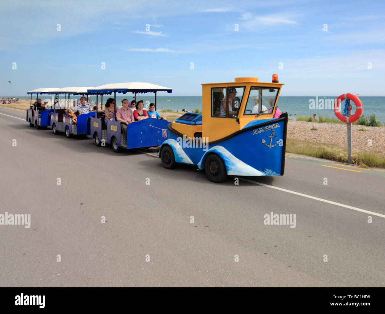 Seaside train ride. Littlehampton West Sussex England UK Stock Photo ...