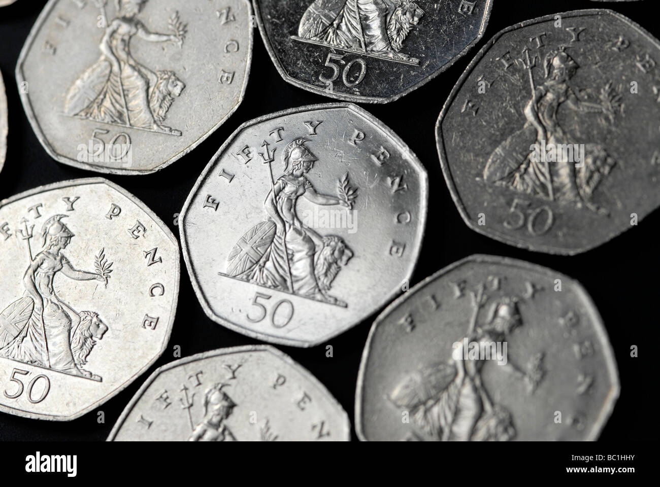 50 pence pieces hi-res stock photography and images - Alamy