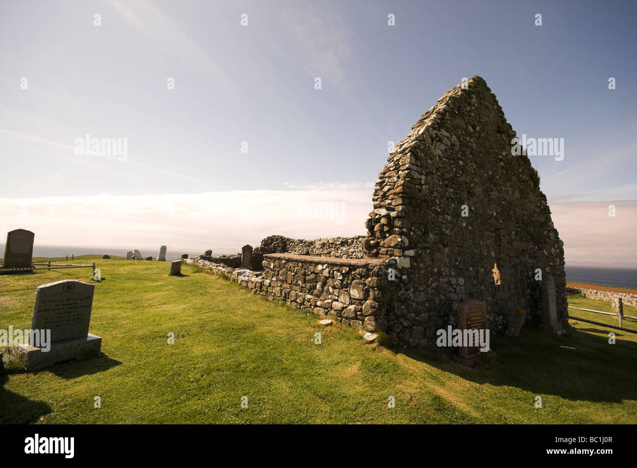Church ruin, Ardmore Point, Waternish Peninsula, Isle of Skye, Inner ...