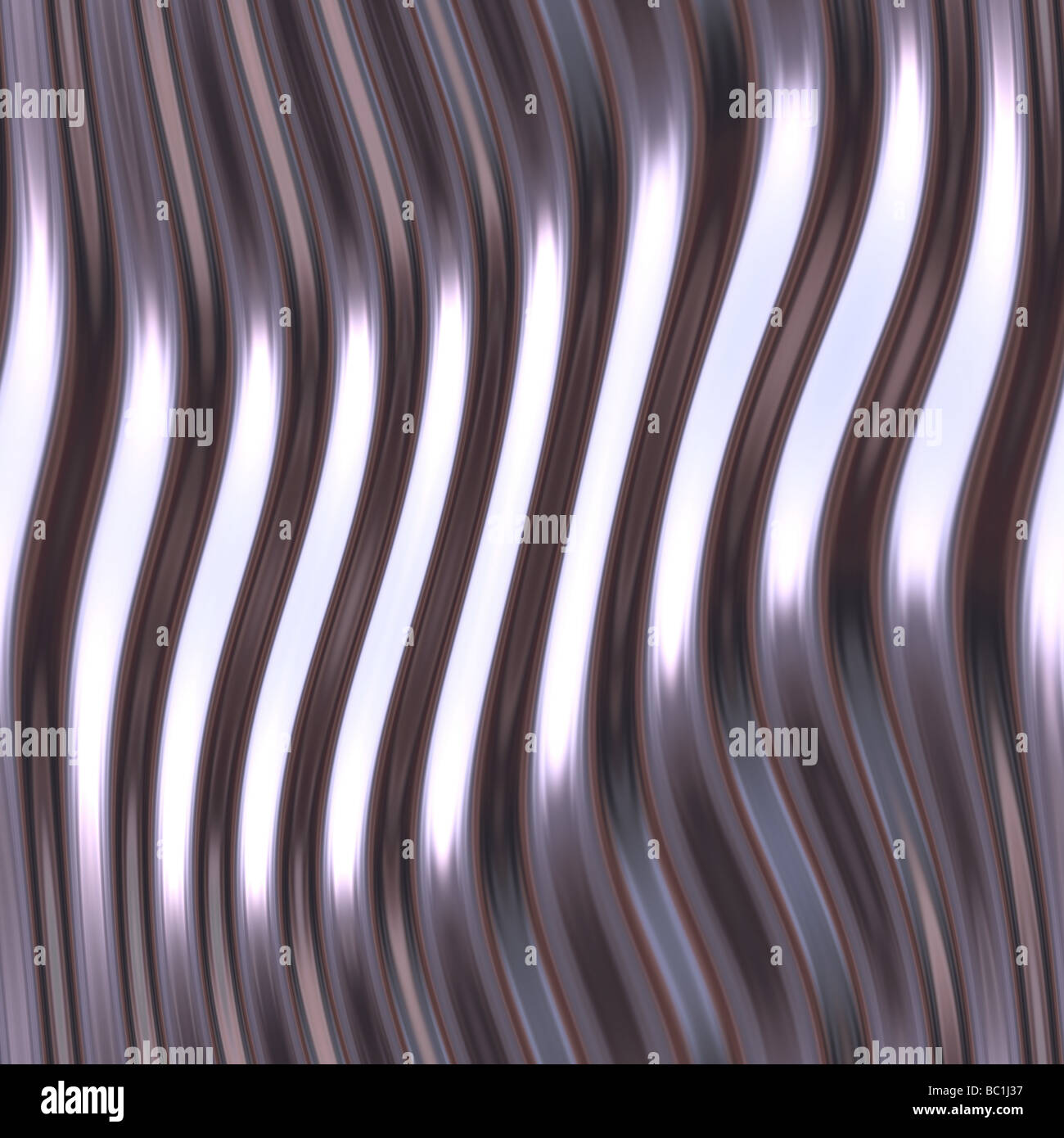 Warped reflective chromed metal surface texture background Stock Photo ...