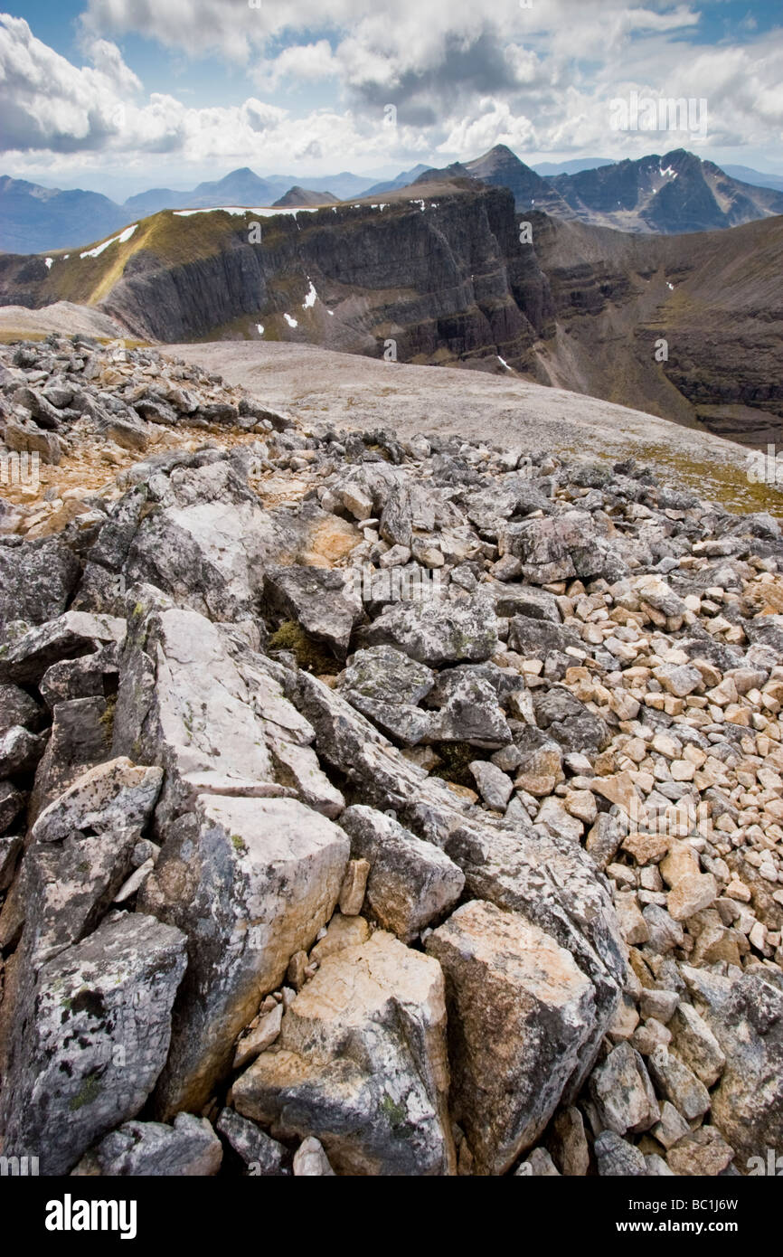 Ben Eighe, Torridon: Triple Buttress from Ruadh stac Mor Stock Photo ...