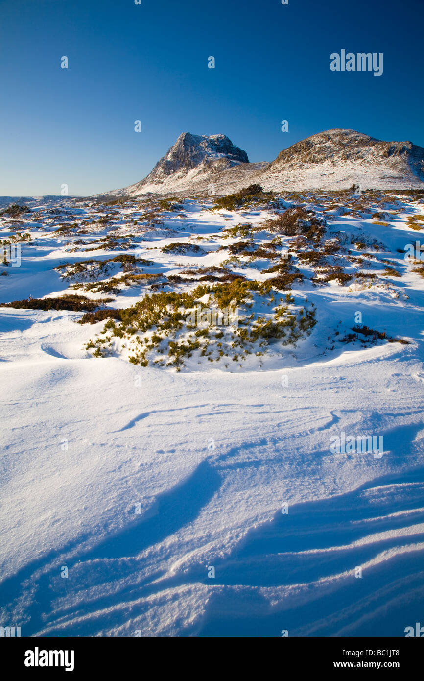 Australia Tasmania Cradle Mt Lake St Clair National Park Snow covered ...