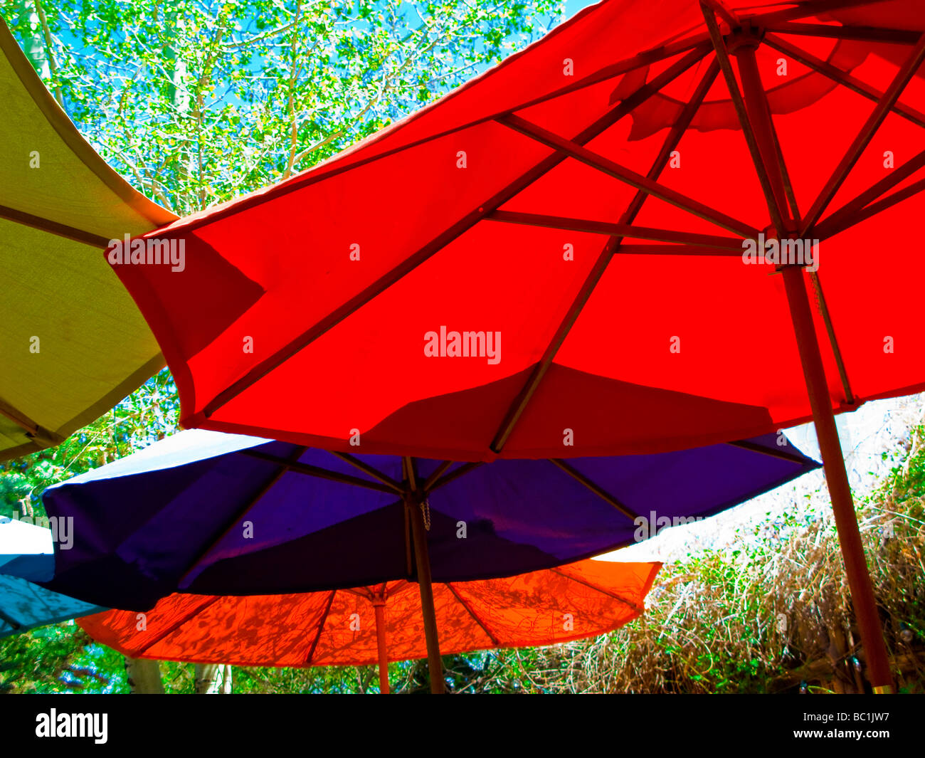Abstract, colorful umbrellas Stock Photo - Alamy