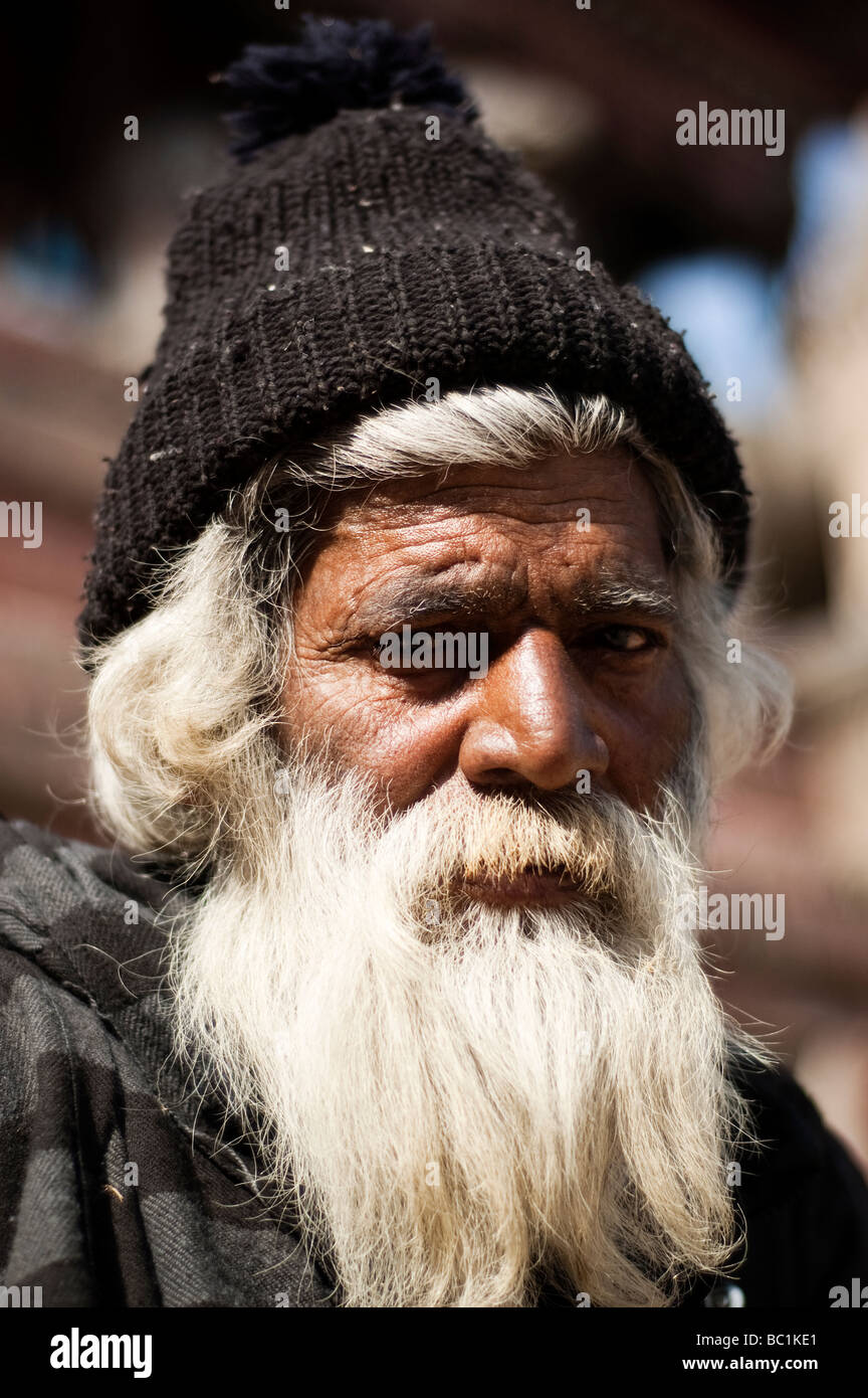 Kathmandu durbar square man face cap hi-res stock photography and ...