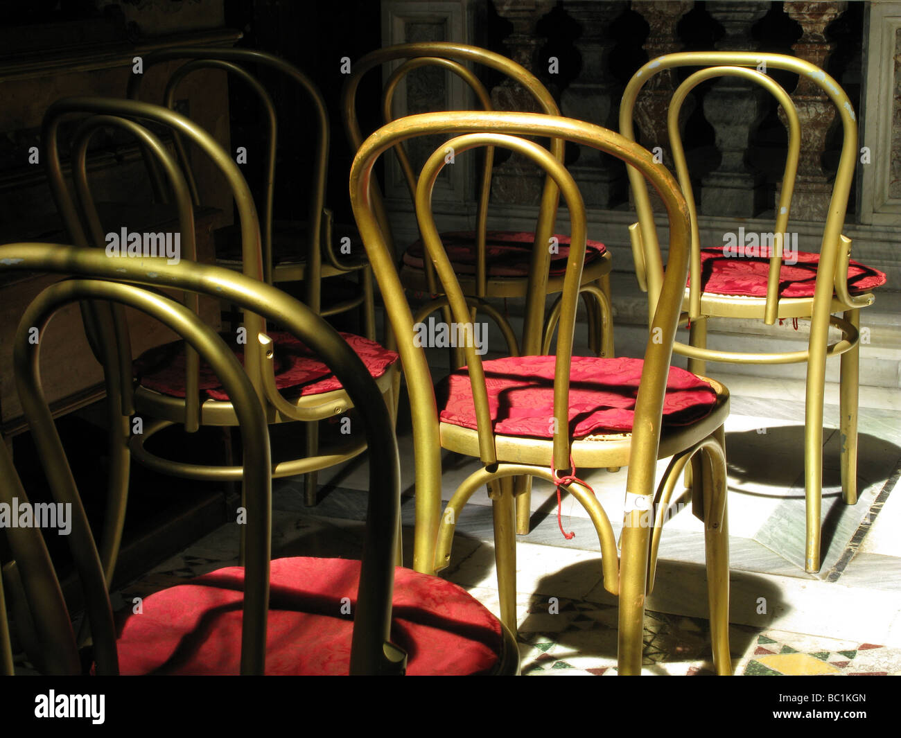 Gold chairs rome hi-res stock photography and images - Alamy