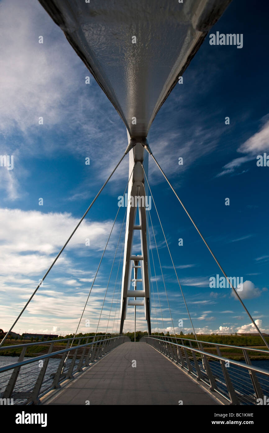 The Infinity Bridge Stockton on Tees opened May 2009 North East England ...