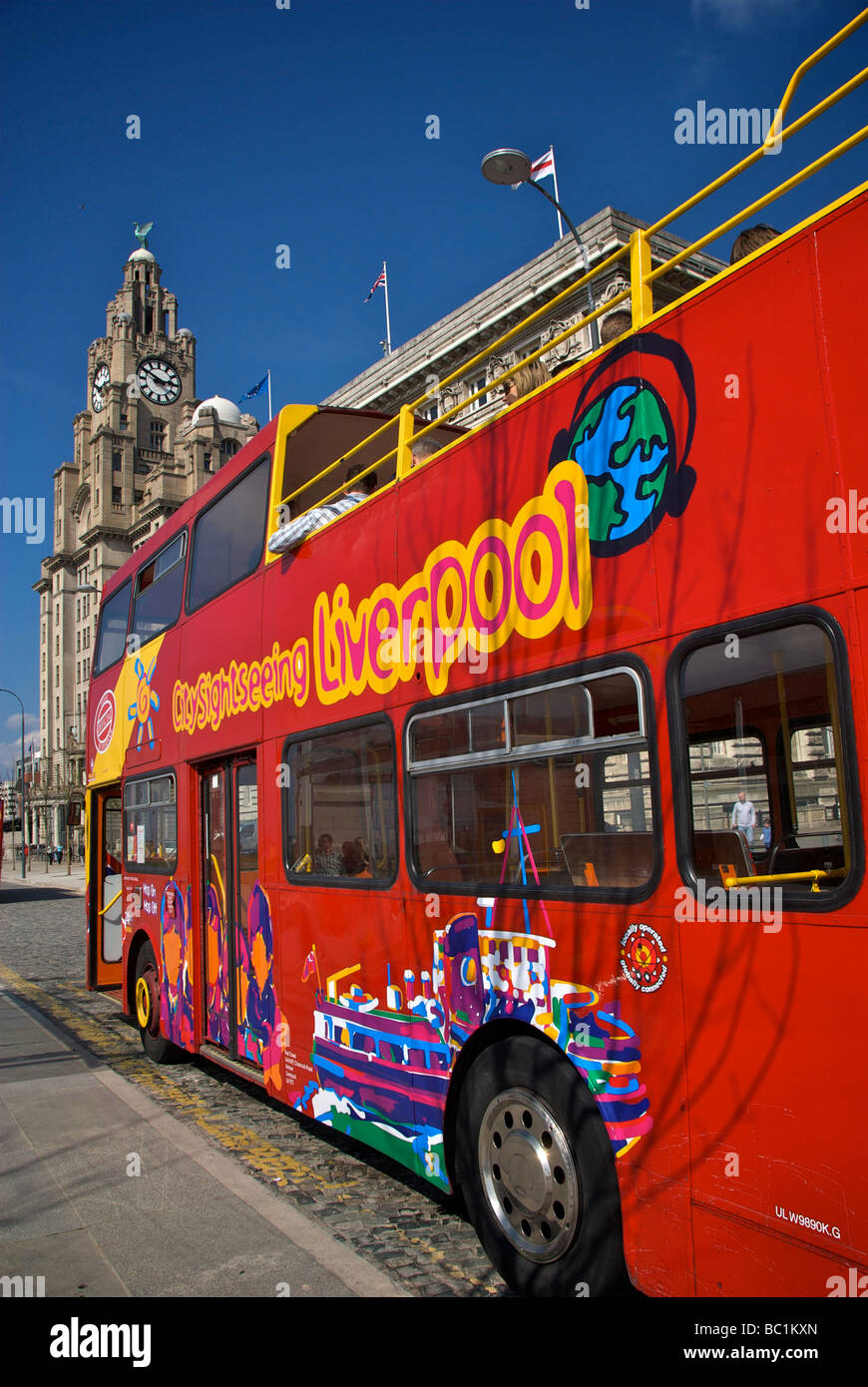 Liverpool Royal Liver Assurance Building Lancashire UK Red Open-Top ...