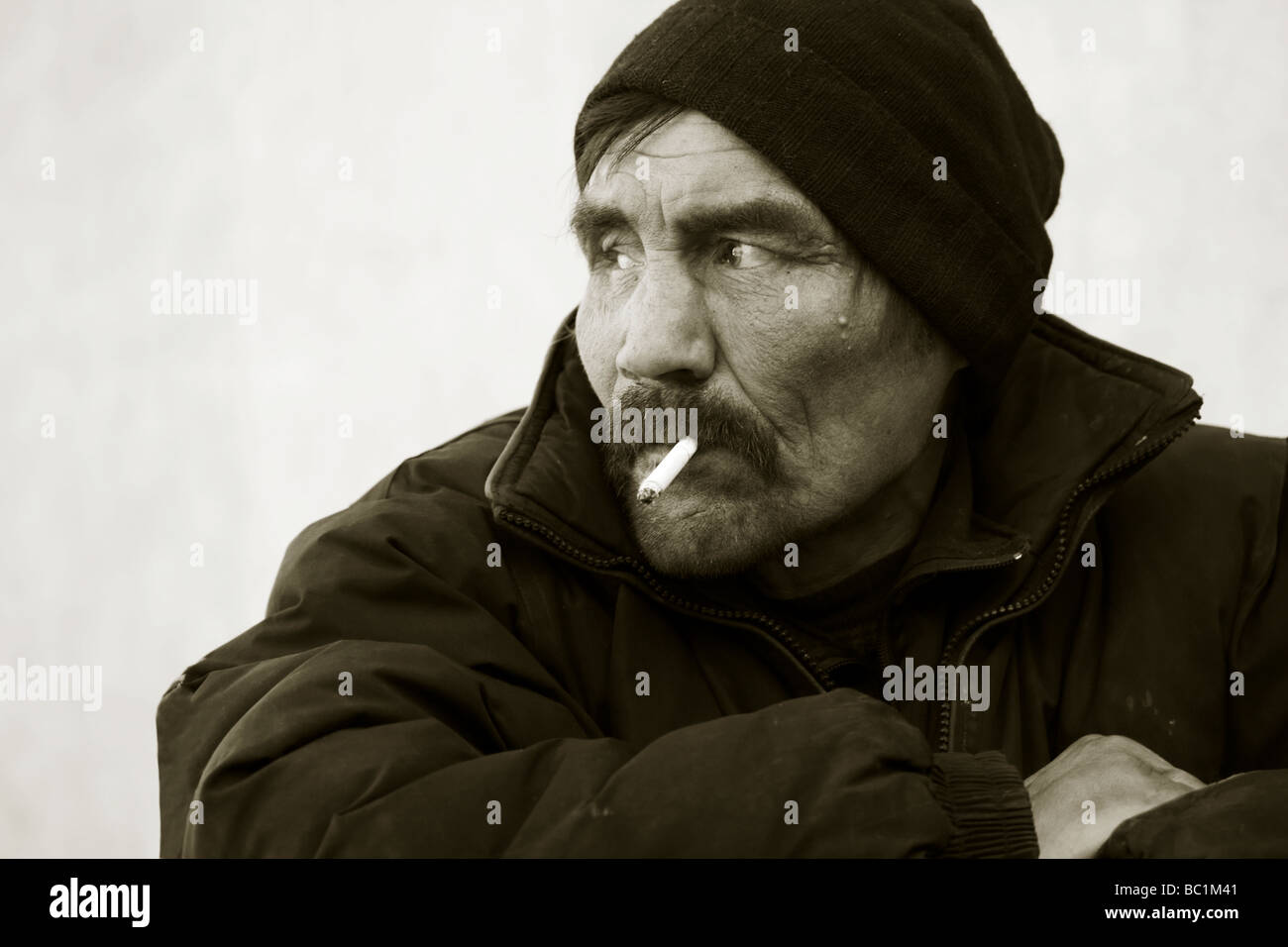Unhappy poor man begging hi-res stock photography and images - Alamy
