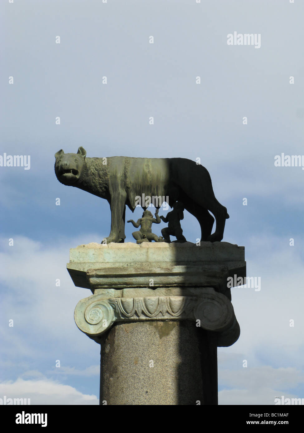 romulus and remus statue at the capitol hill in rome Stock Photo - Alamy