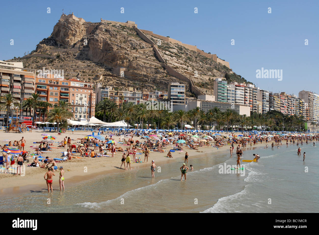 Postiguet Beach in the city of Alicante, Alicante Province, Comunidad ...