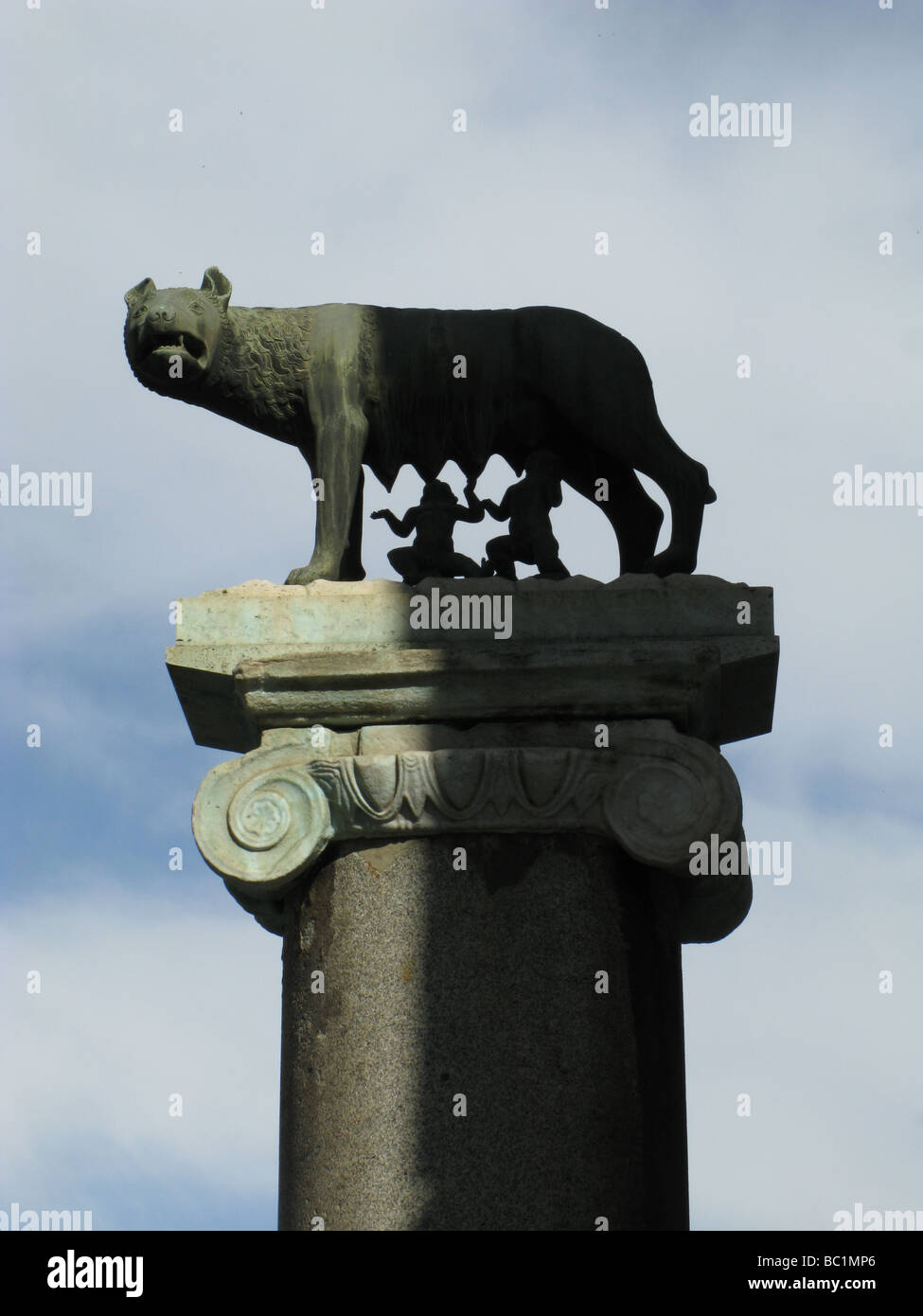 romulus and remus statue at the capitol hill in rome Stock Photo - Alamy