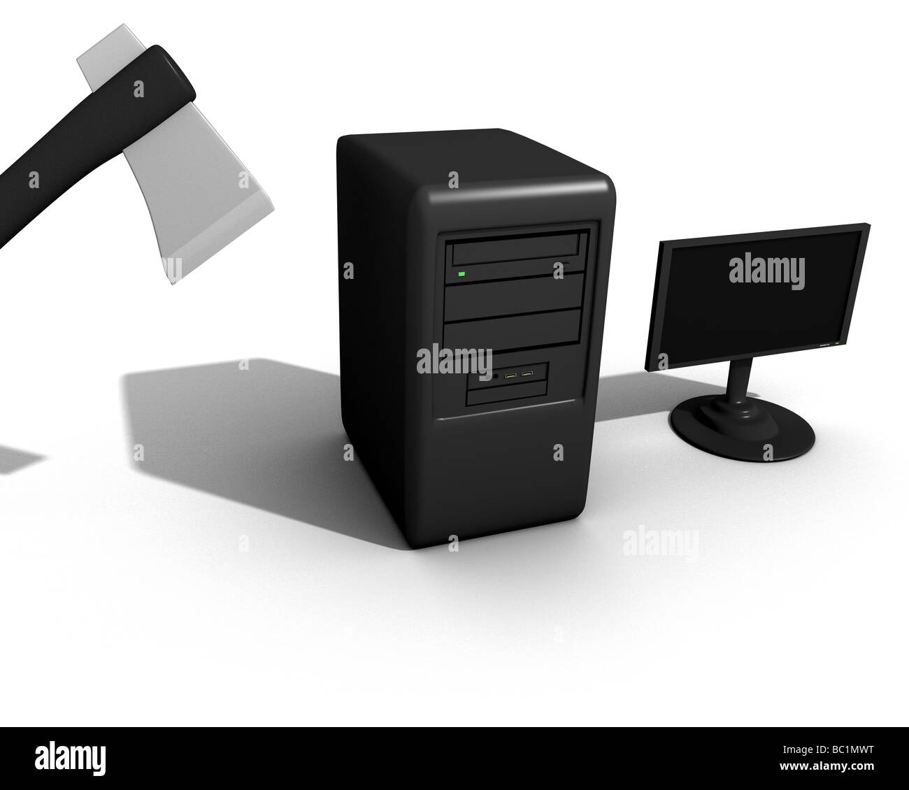 Computer virus image Black and White Stock Photos & Images - Alamy