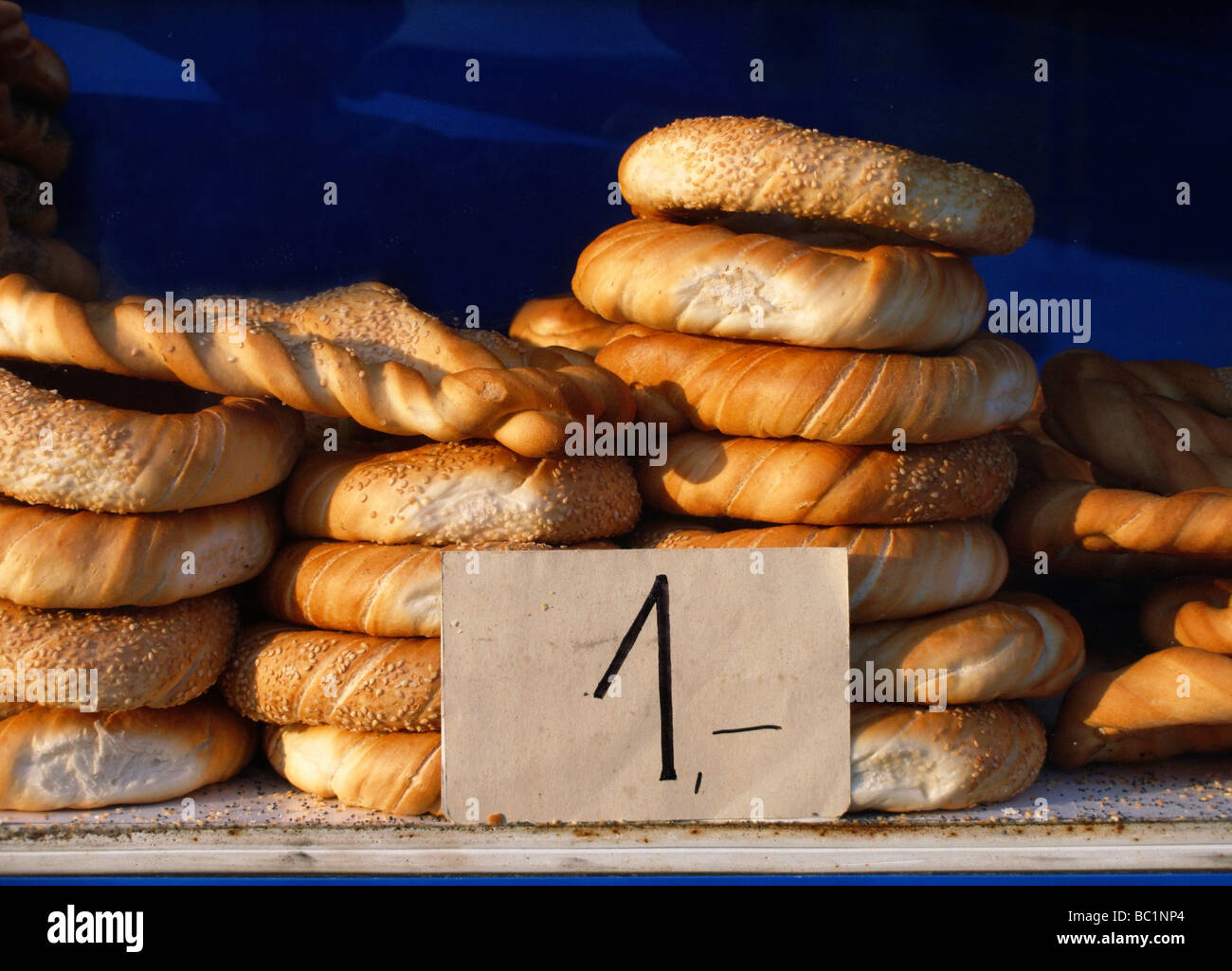 Poland Krakow pretzels obwarzanki traditional Krakowian bread Stock ...