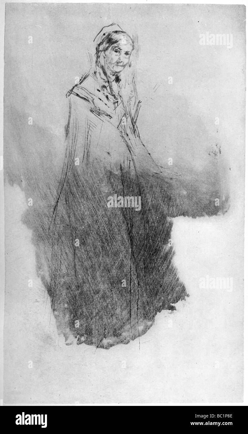 'Whistler's Mother', 19th century (1904).Artist: James Abbott McNeill ...