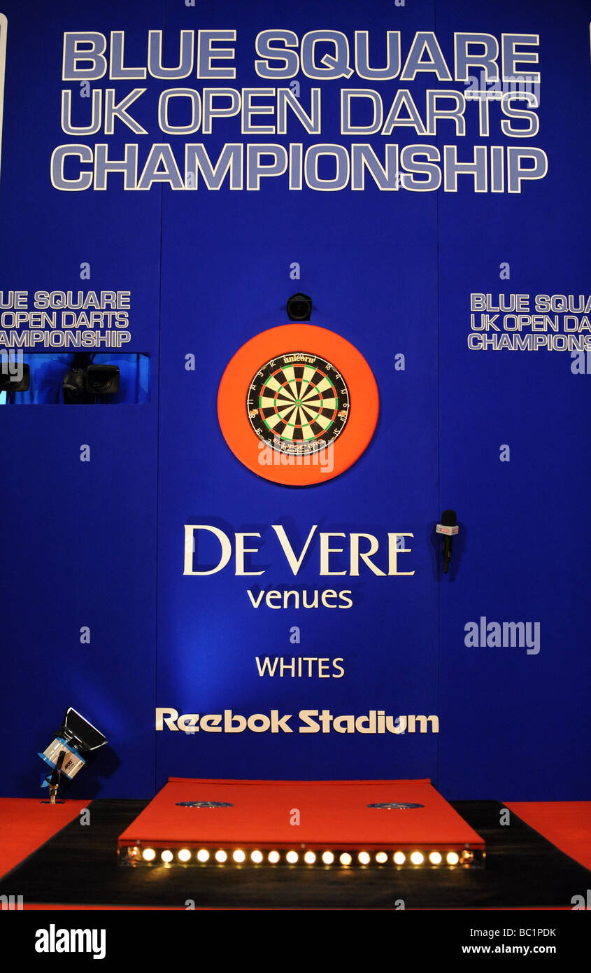 MAIN BOARD ONE BLUE SQUARE UK OPEN 2009 REEBOK STADIUM BOLTON ENGLAND ...