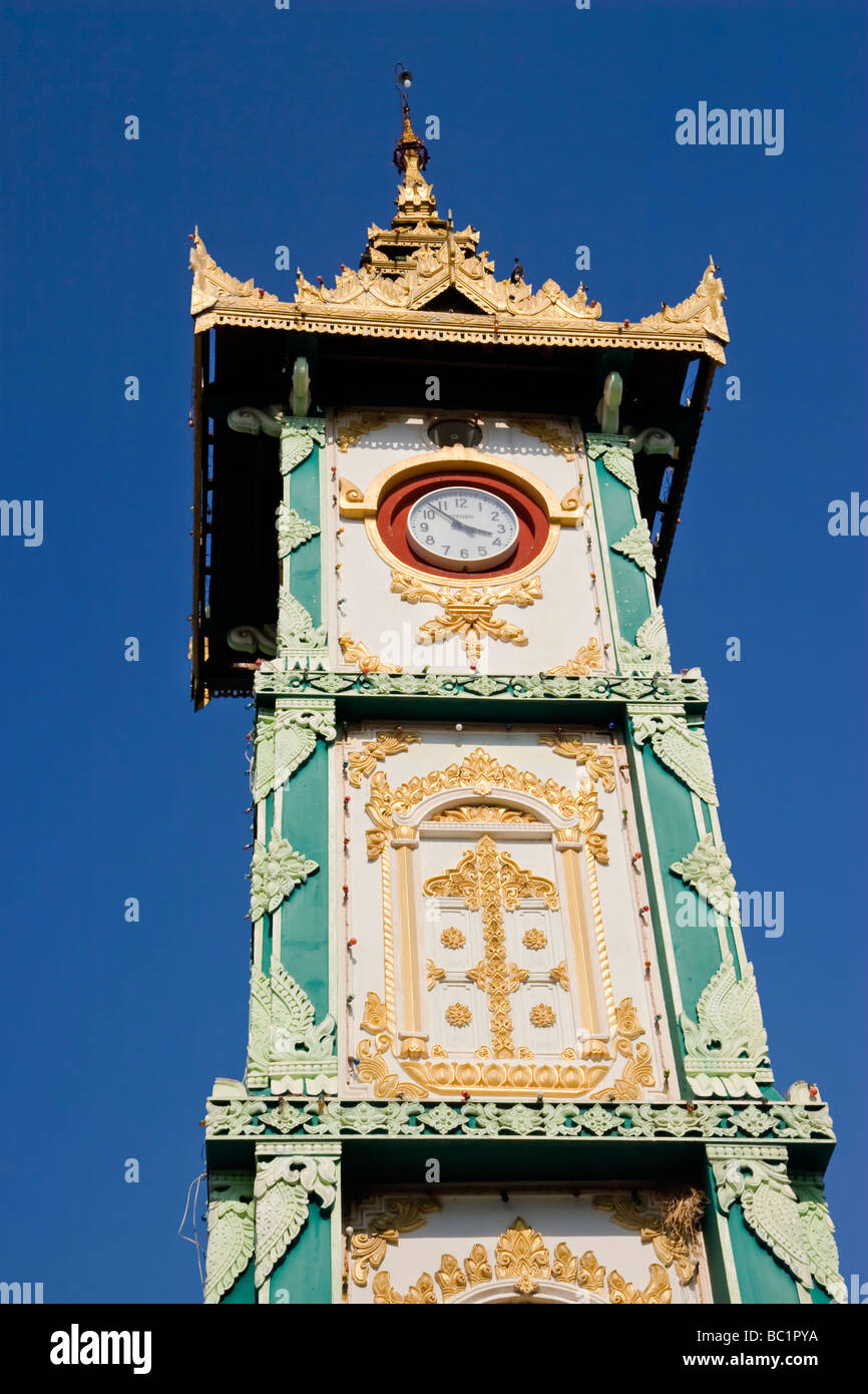 The Clock Tower, Mahamuni Paya (Great Sage Pagoda), Mandalay, Myanmar ...