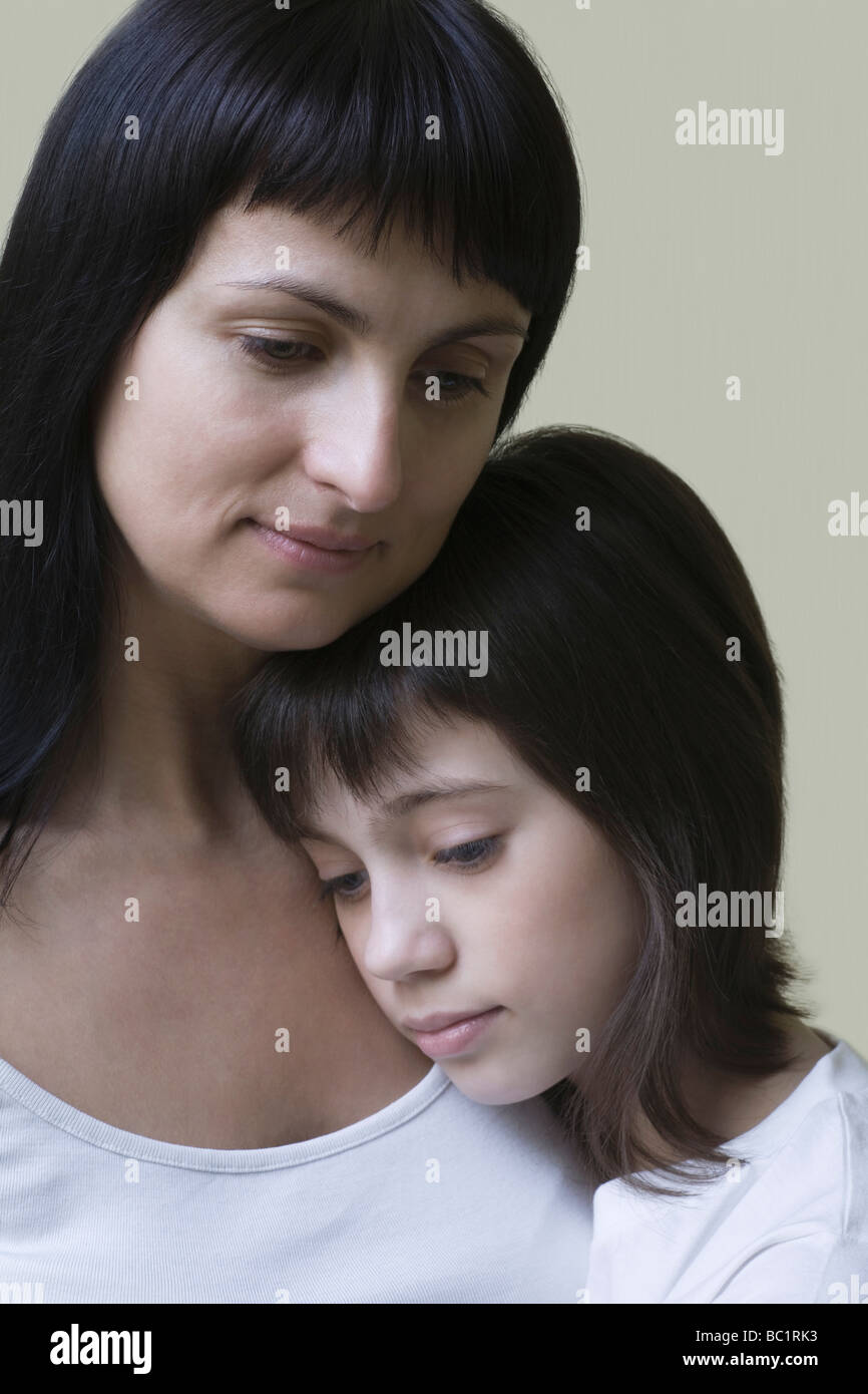 Woman and adult daughter and pensive hi-res stock photography and images - Alamy