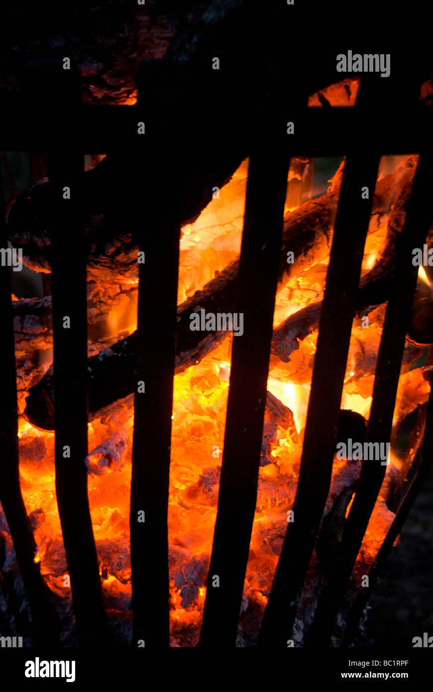 Brazier Fire Flames Stock Photo - Alamy