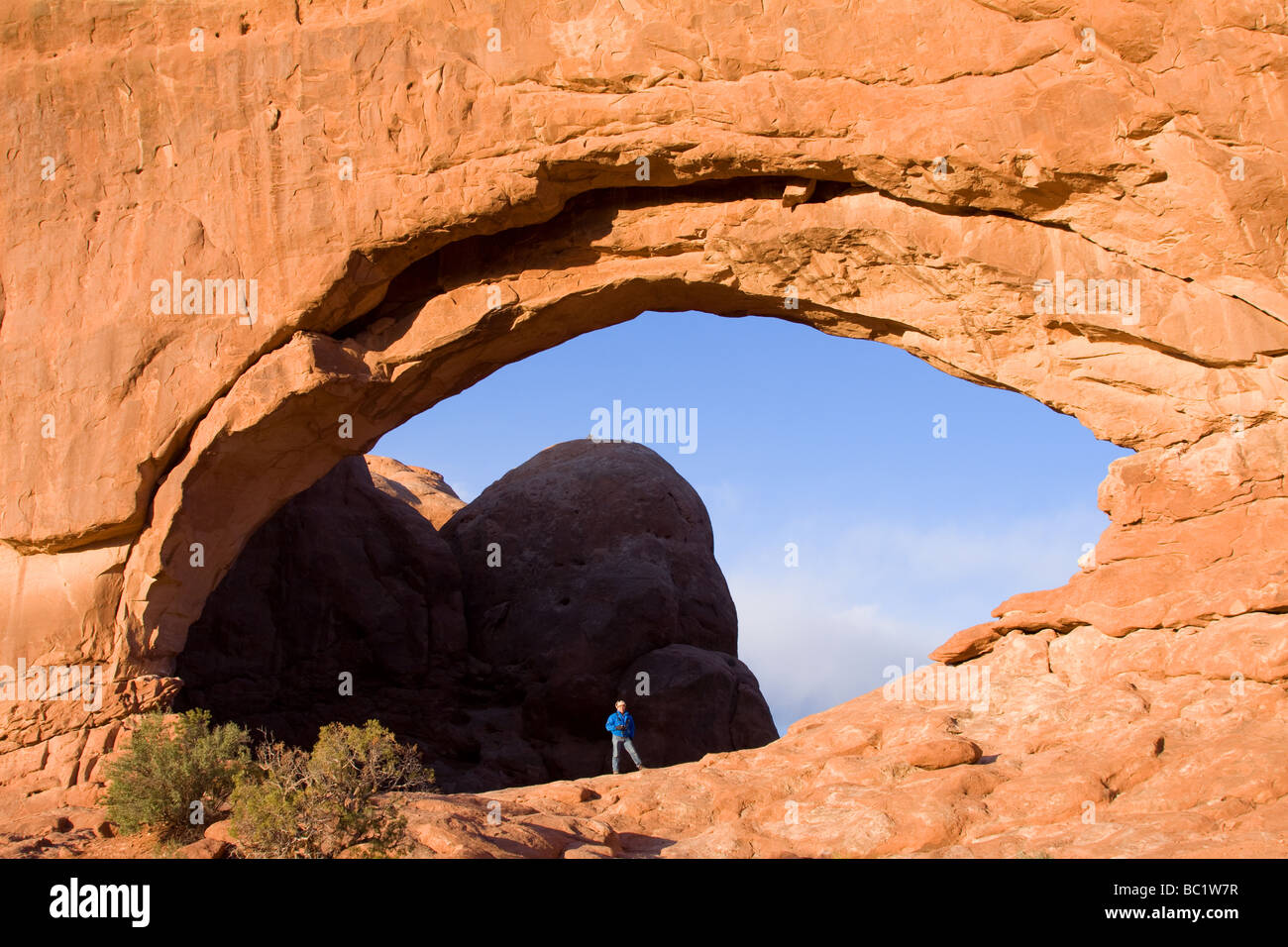 South Window, Windows Section, Arches National Park, Utah Stock Photo ...