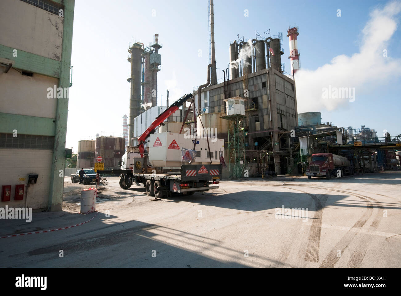 Israel Haifa Petrochemical factory Stock Photo - Alamy