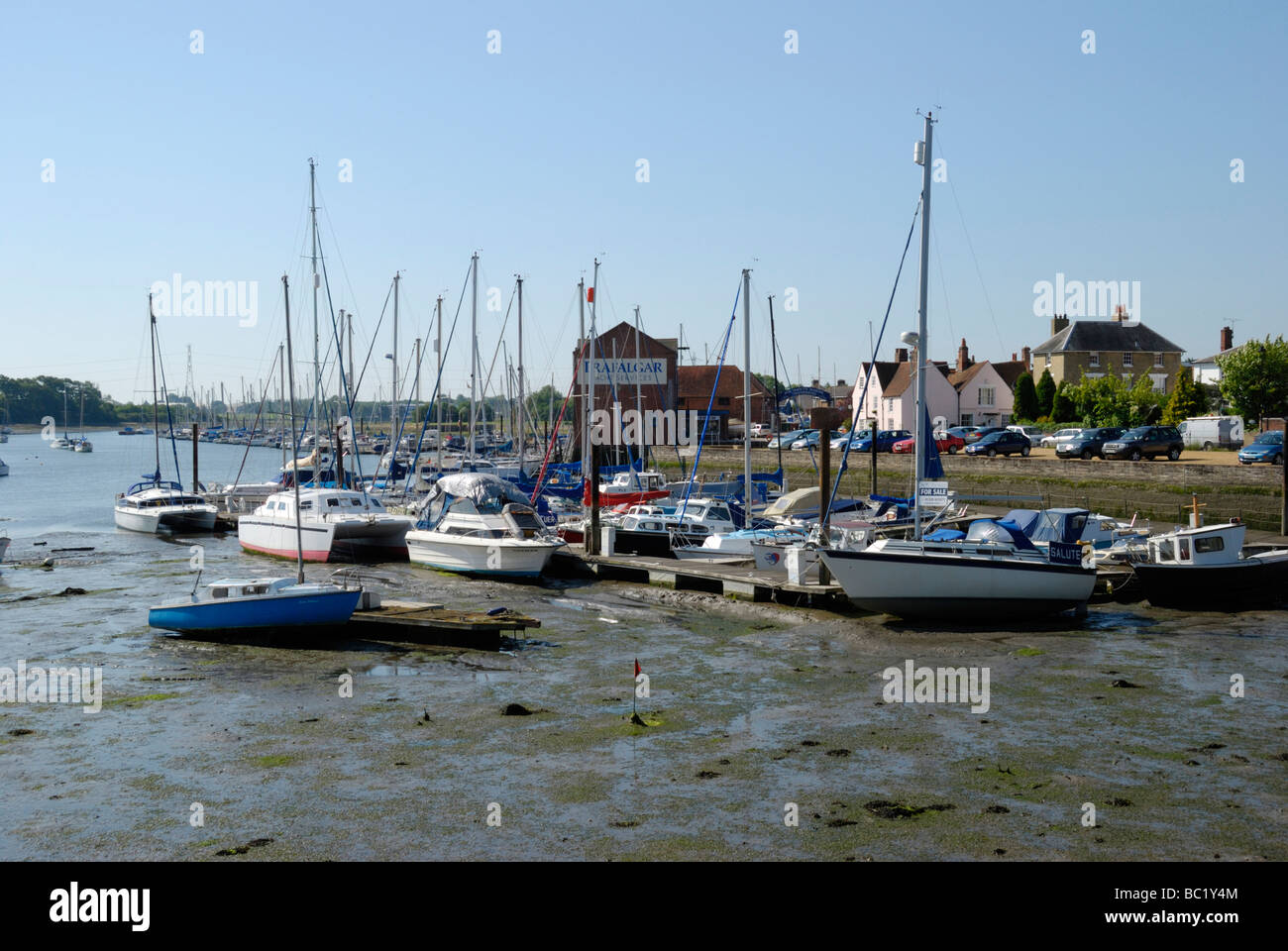 Creek and marina Fareham Hampshire England Stock Photo - Alamy