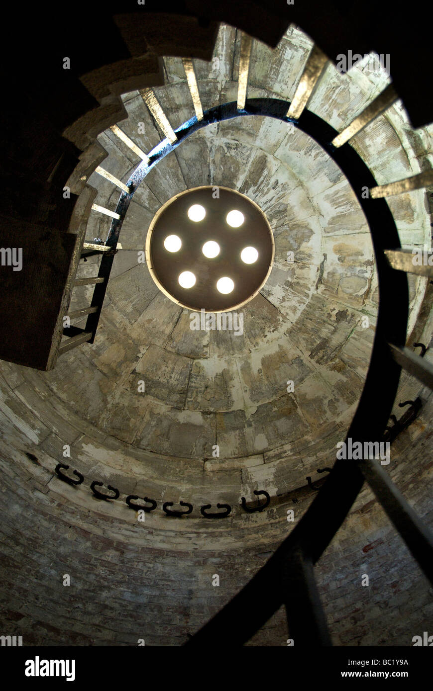 Uk spiral helical stairway handrail english heritage hi-res stock ...