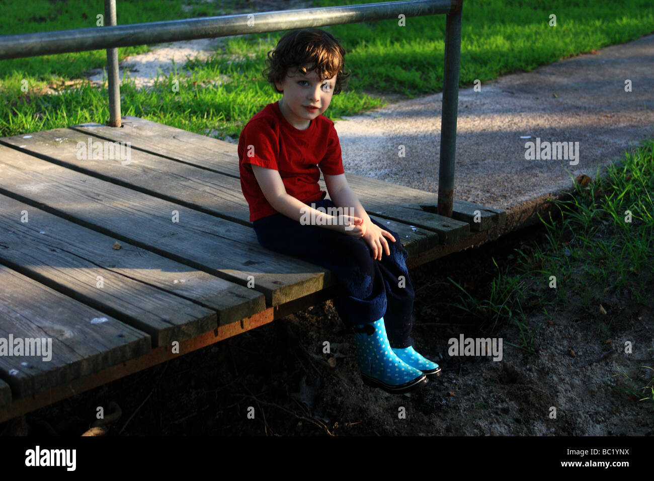 Boy at bridge hi-res stock photography and images - Alamy