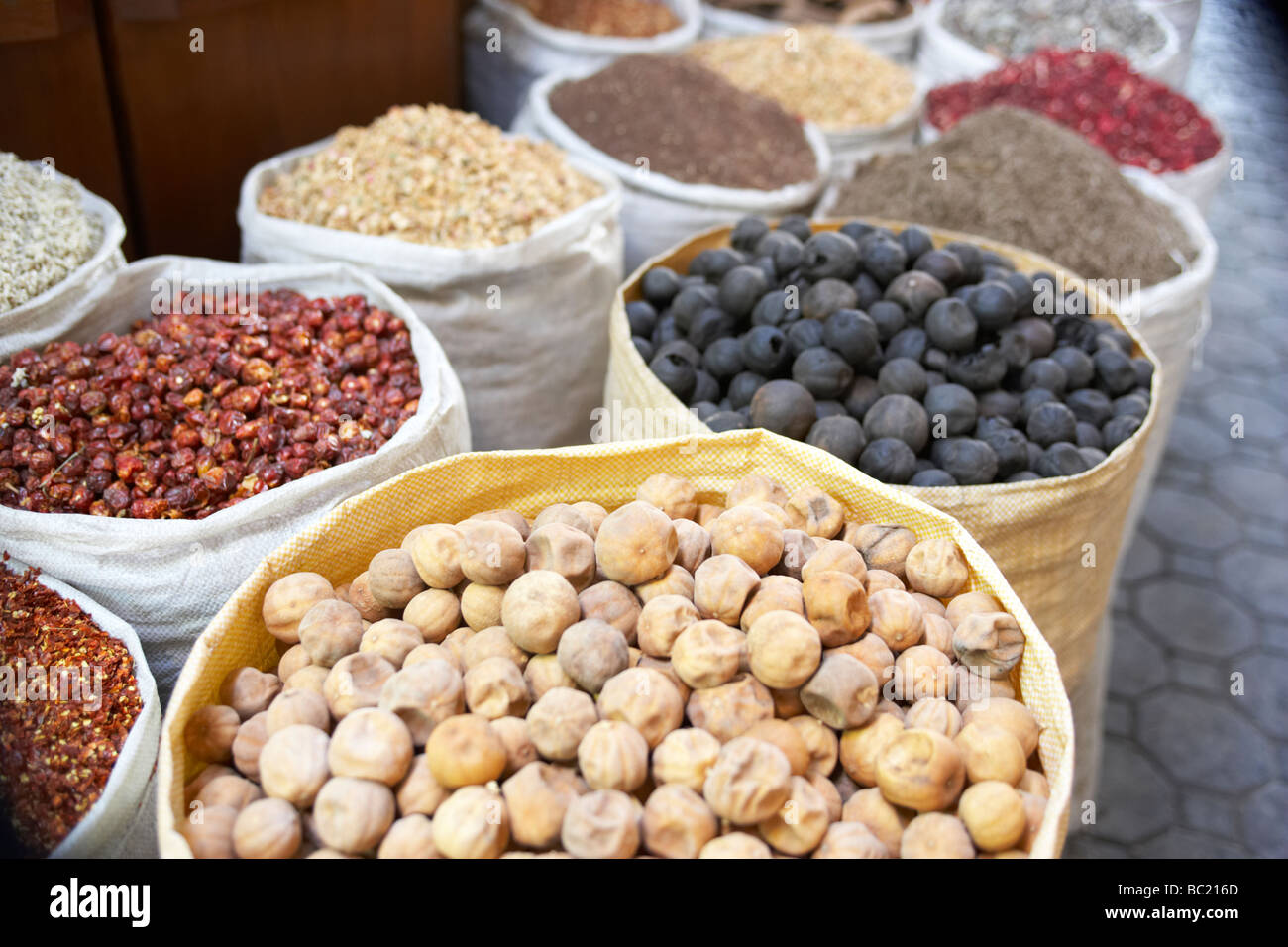 Display Of Dried Produce In Souk Stock Photo - Alamy
