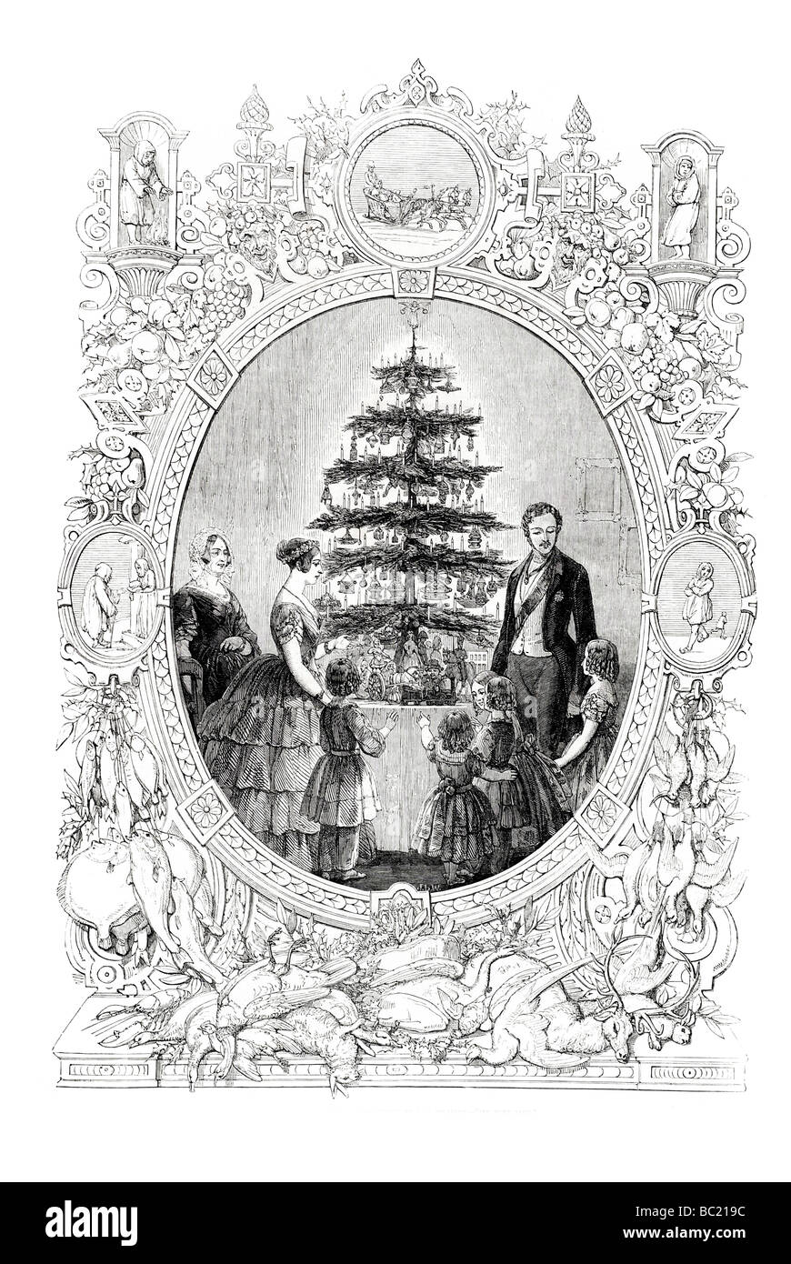 Christmas tree at windsor castle family around christmas tree hi-res ...