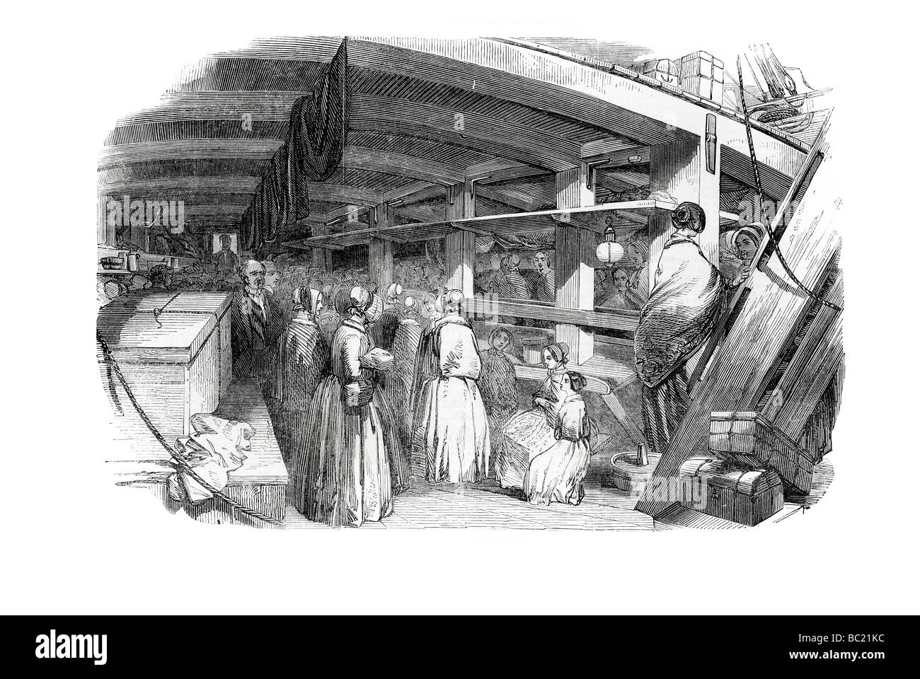 emigrant ship between decks Stock Photo - Alamy