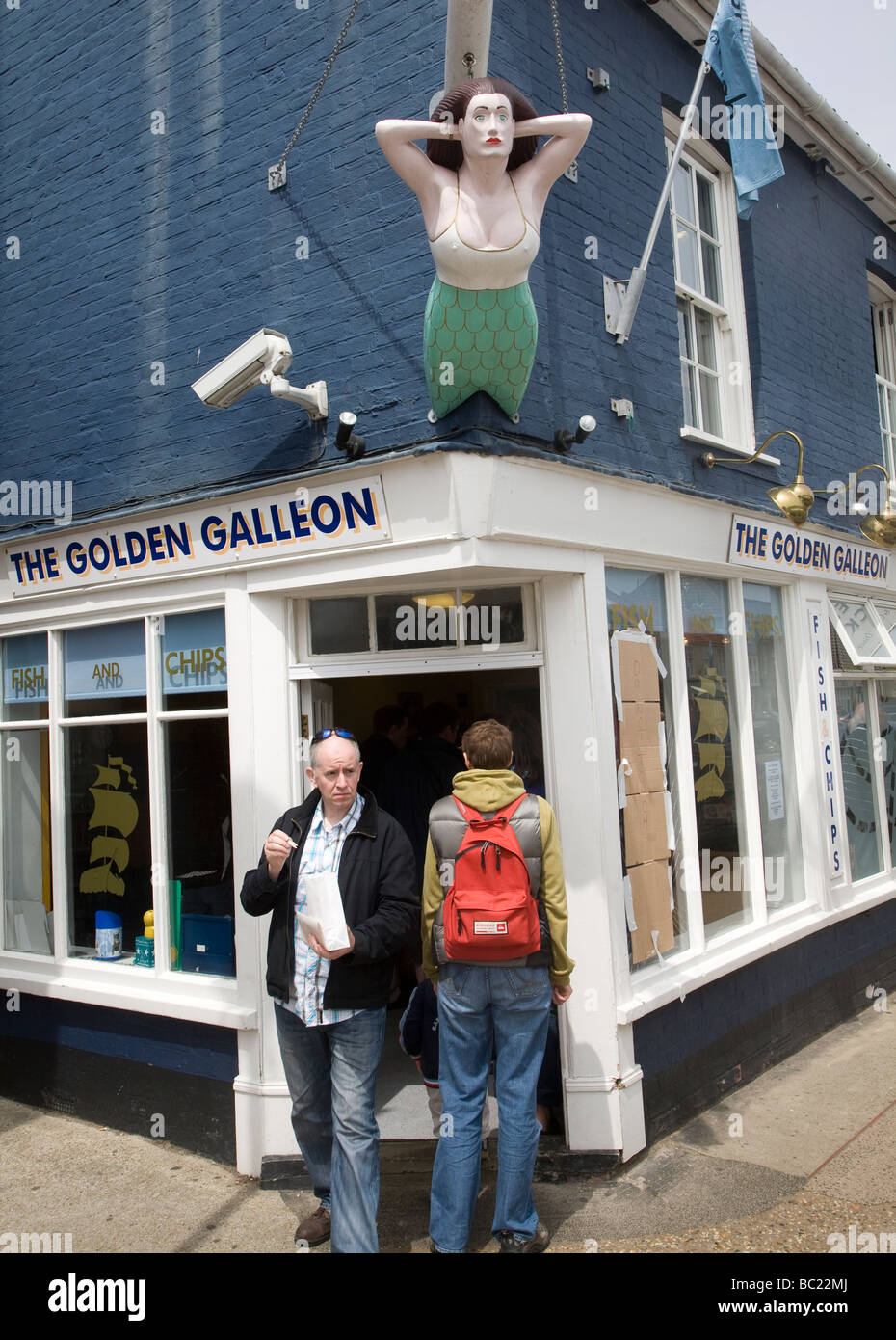 Goldeon Galleon fish and chip shop Aldeburgh Suffolk England Stock ...