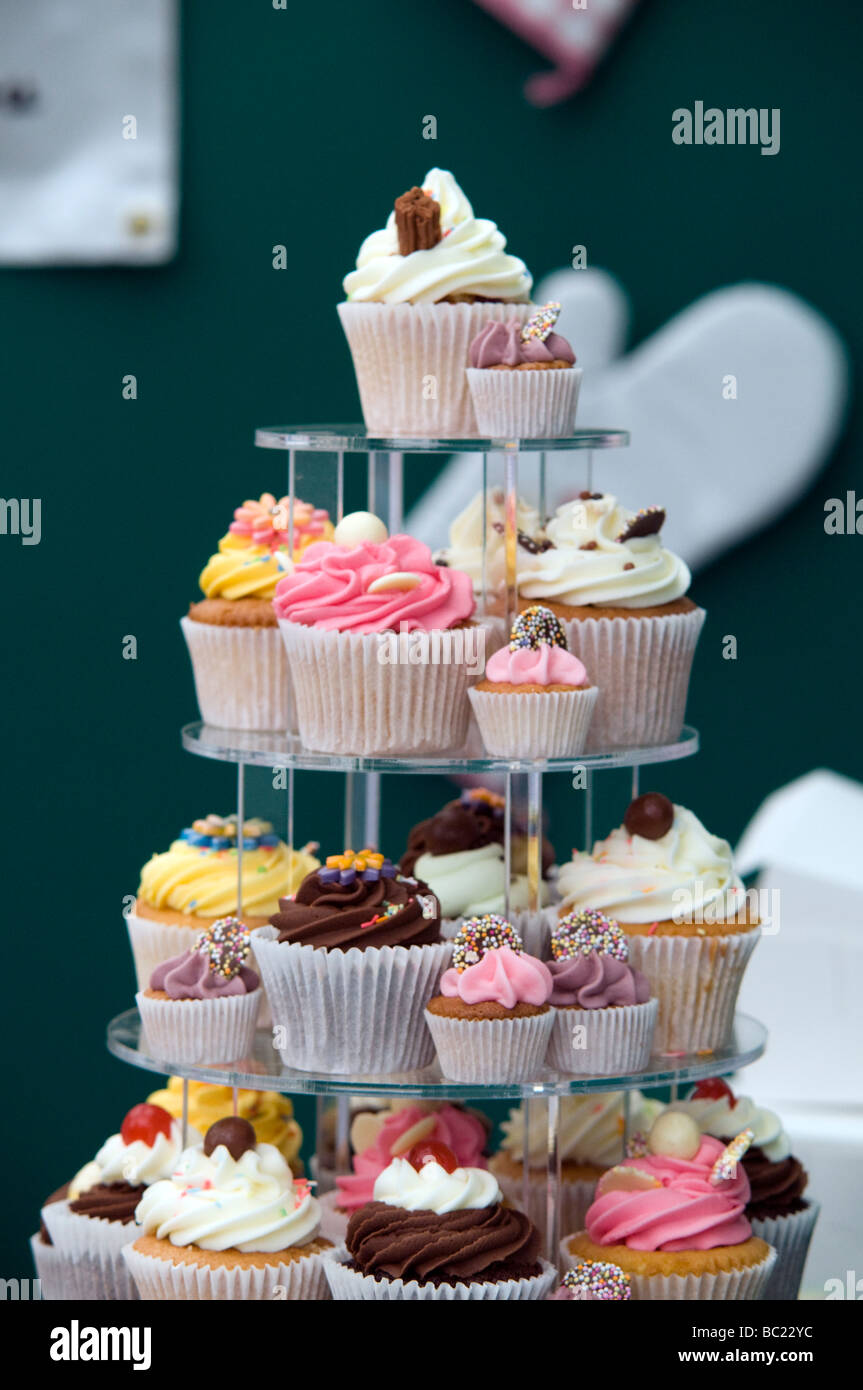 Cakes and Buns on display at a Food and Drinks Festival Derbyshire East ...