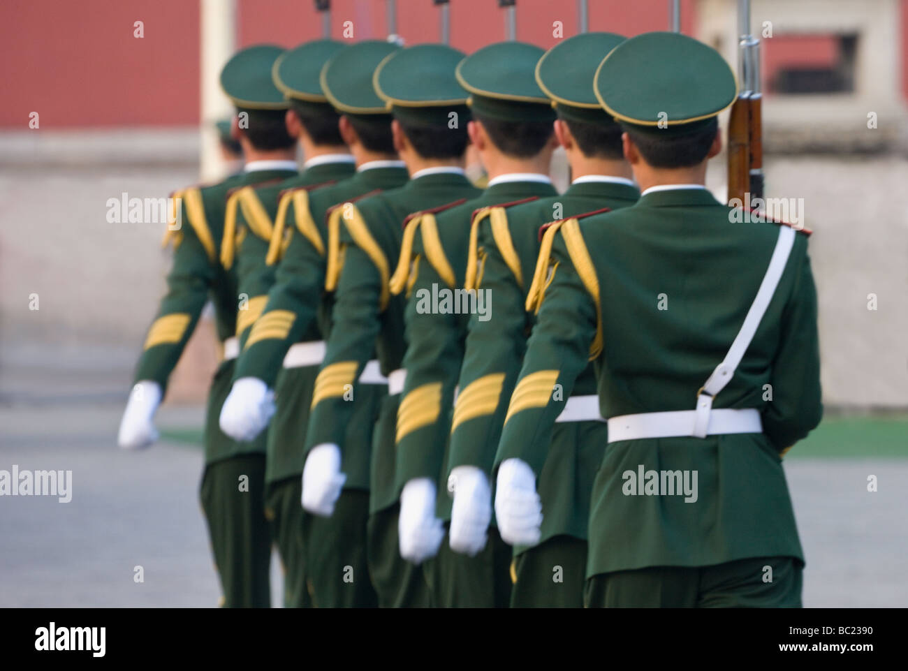 PLA soldiers marching in Tian An Men Square Beijing China Stock Photo ...