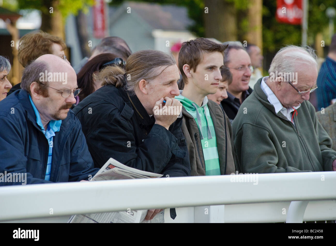 Spectators in the paddock at the race course Stock Photo - Alamy