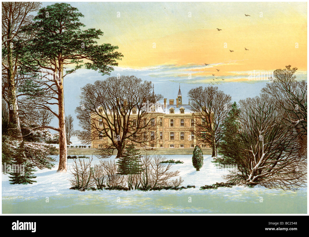 Warter Priory, near Pocklington, Yorkshire, home of the Wilson family ...