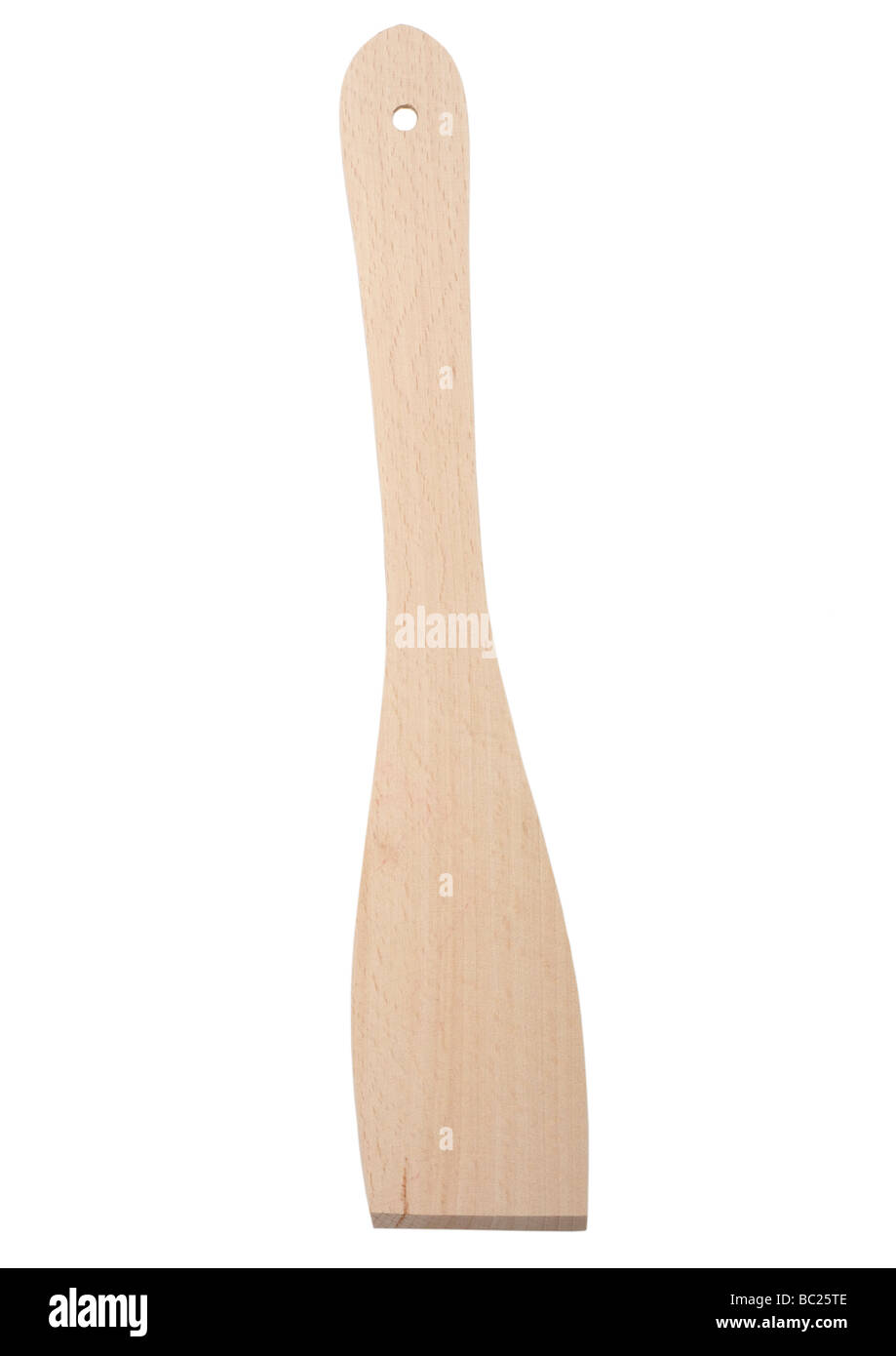 Wooden spatula on white background Stock Photo - Alamy