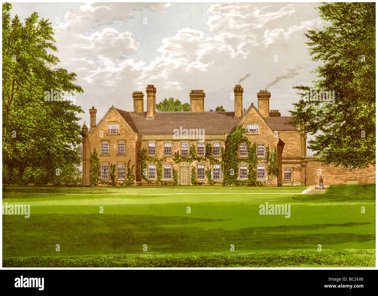 Nether Hall, Suffolk, home of the Greene family, c1880. Artist: Unknown ...