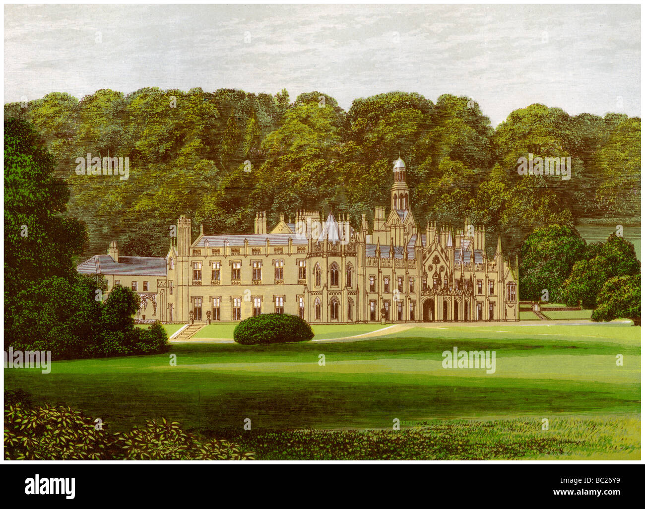 Engraving of the shelton abbey hi-res stock photography and images - Alamy