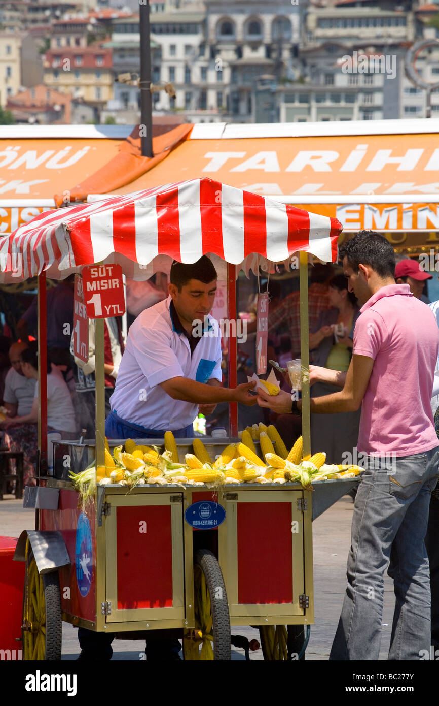 Grilled hot corn stall a popular local snack only 1Turkish Lira each ...