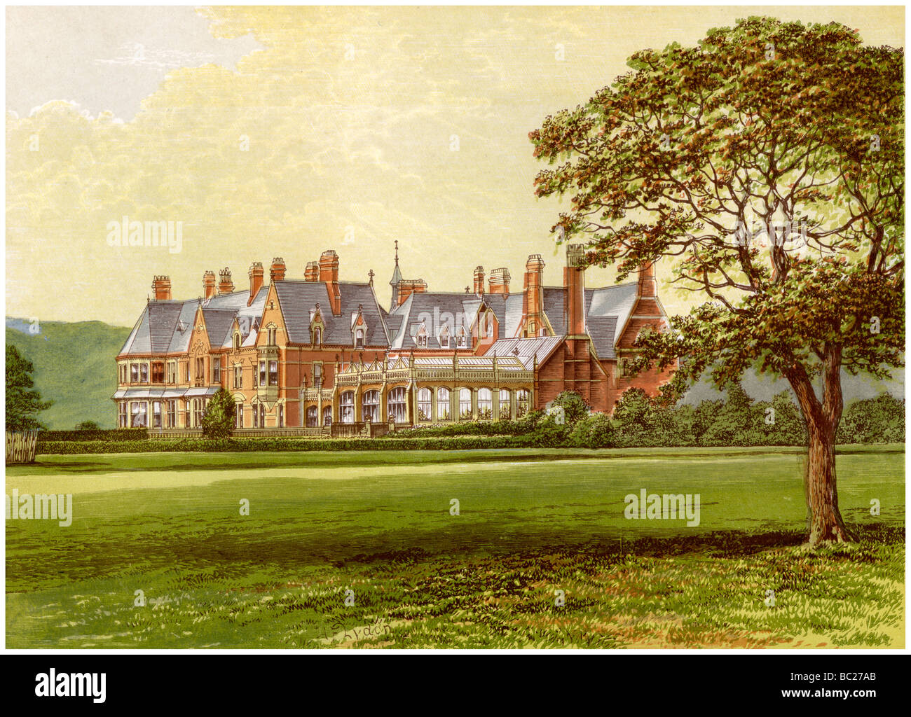 Hutton Hall, Yorkshire, home of the Pease family, c1880. Artist ...