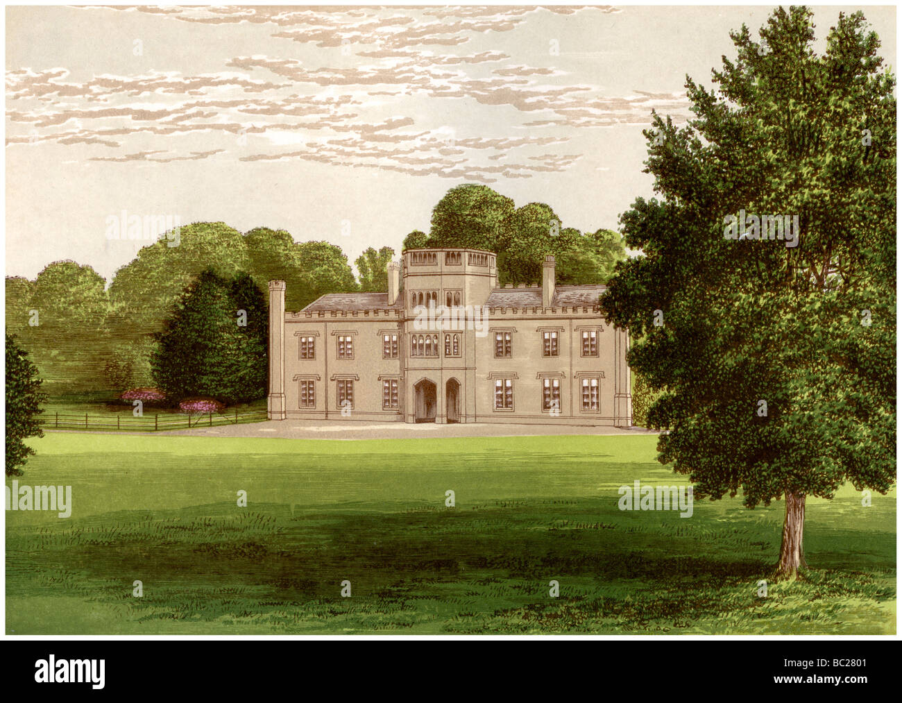 Wolseley Hall, Staffordshire, home of Baronet Wolseley, c1880. Artist ...