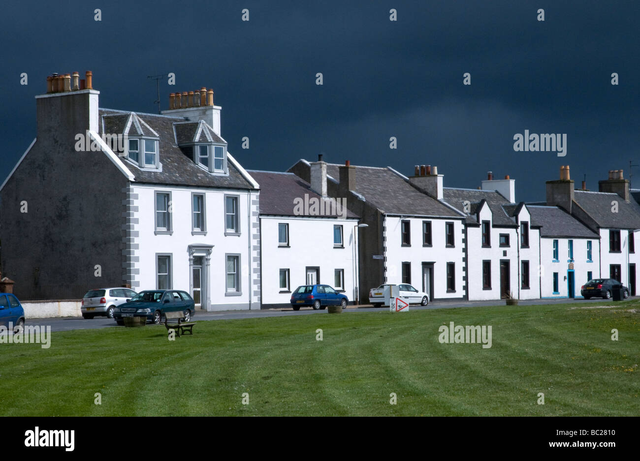 dramatic light on a stormy day port ellen islay scotland Stock Photo ...