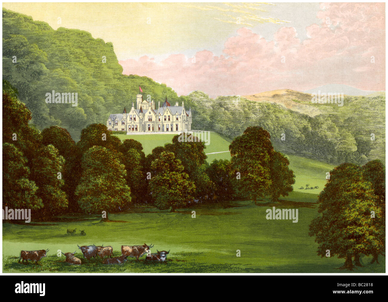 Philiphaugh, Selkirkshire, Scotland, home of Baronet Murray, c1880 ...