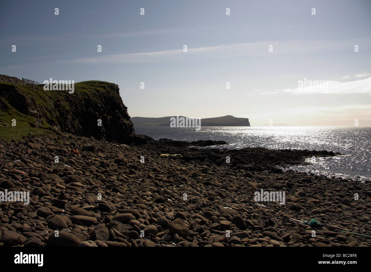 Shingle beach, Waternish Peninsula, Isle of Skye, Inner Hebrides, West ...