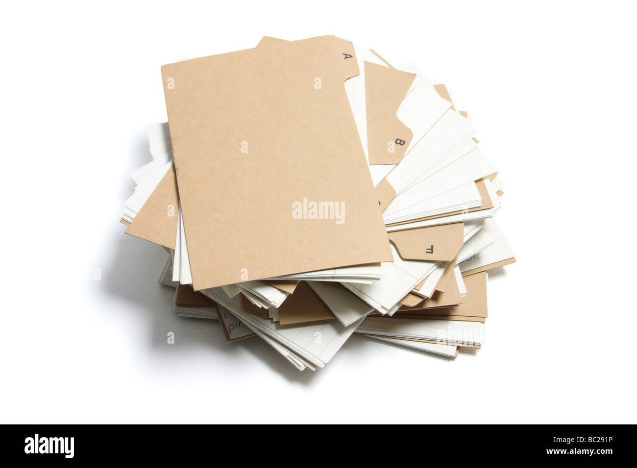 Pile of Index Files Stock Photo - Alamy
