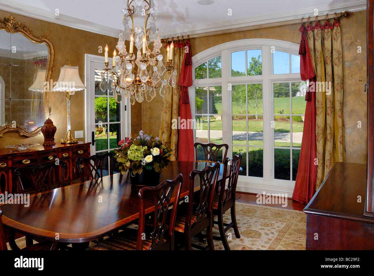 Residential Dining room interior Stock Photo - Alamy