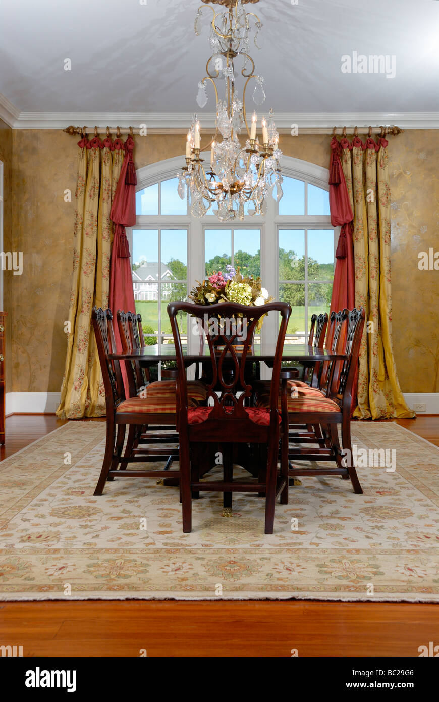 Residential Dining room interior Stock Photo - Alamy