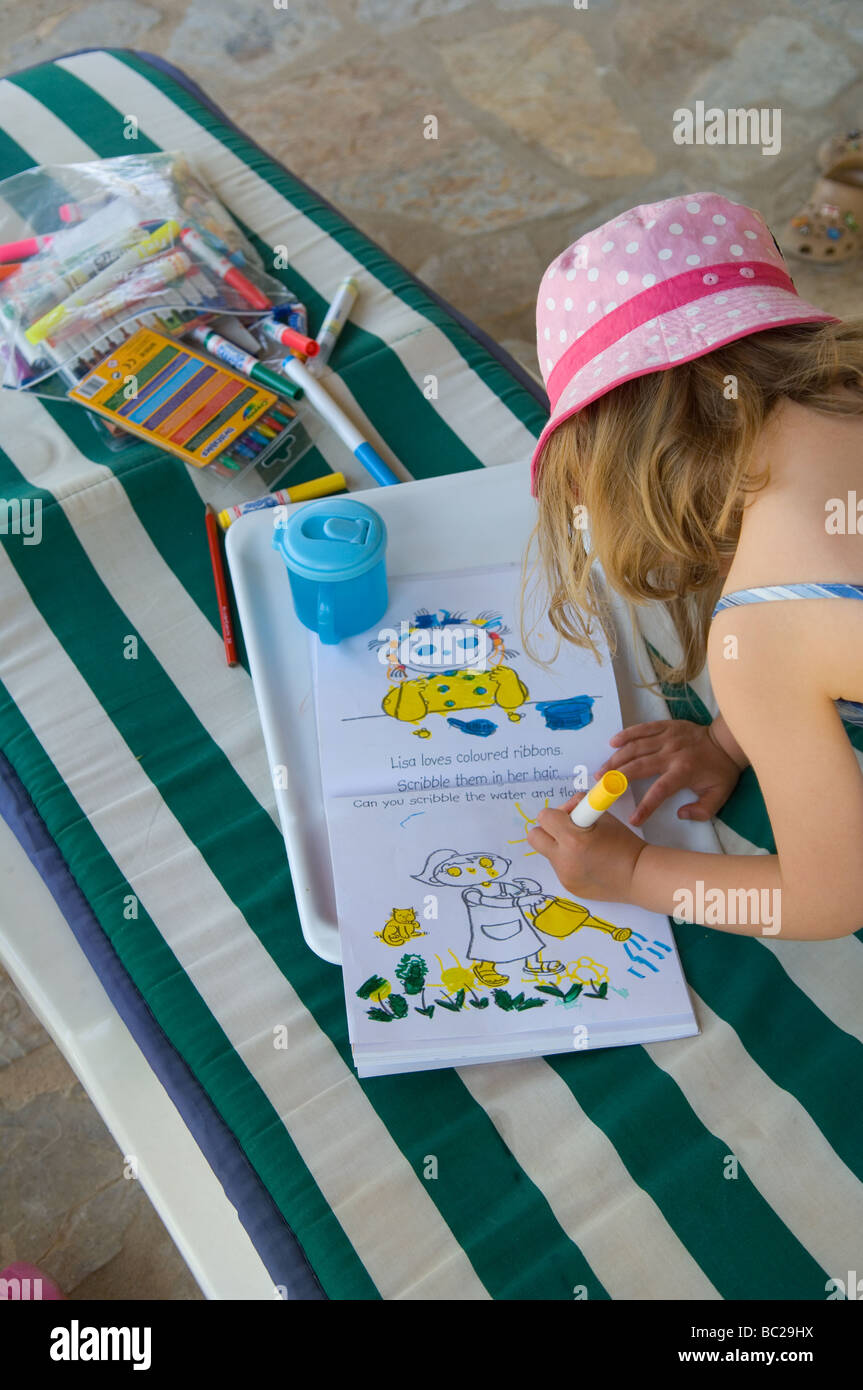 Colouring book and pencils hi-res stock photography and images - Alamy