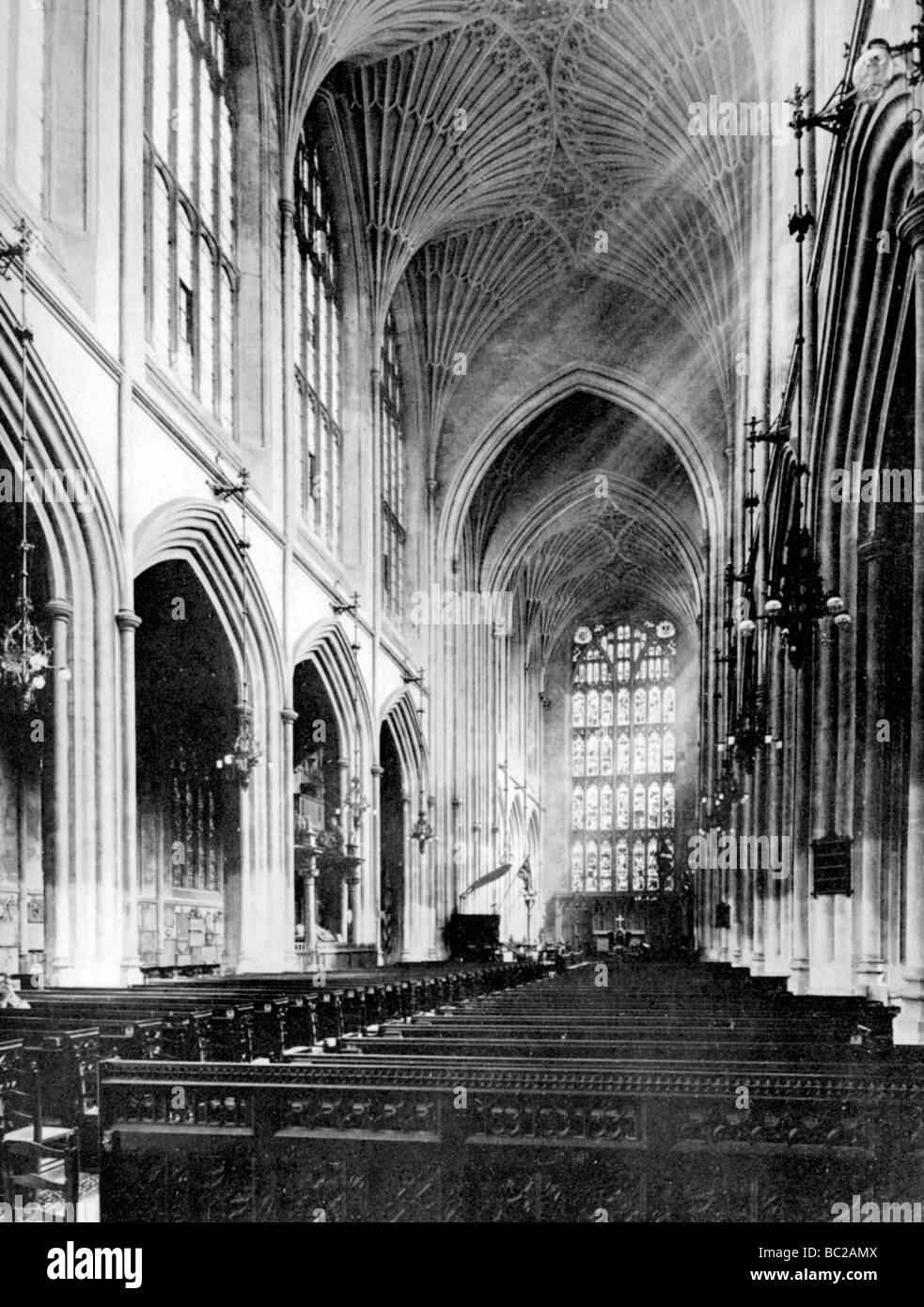 Bath abbey interior Black and White Stock Photos & Images - Alamy