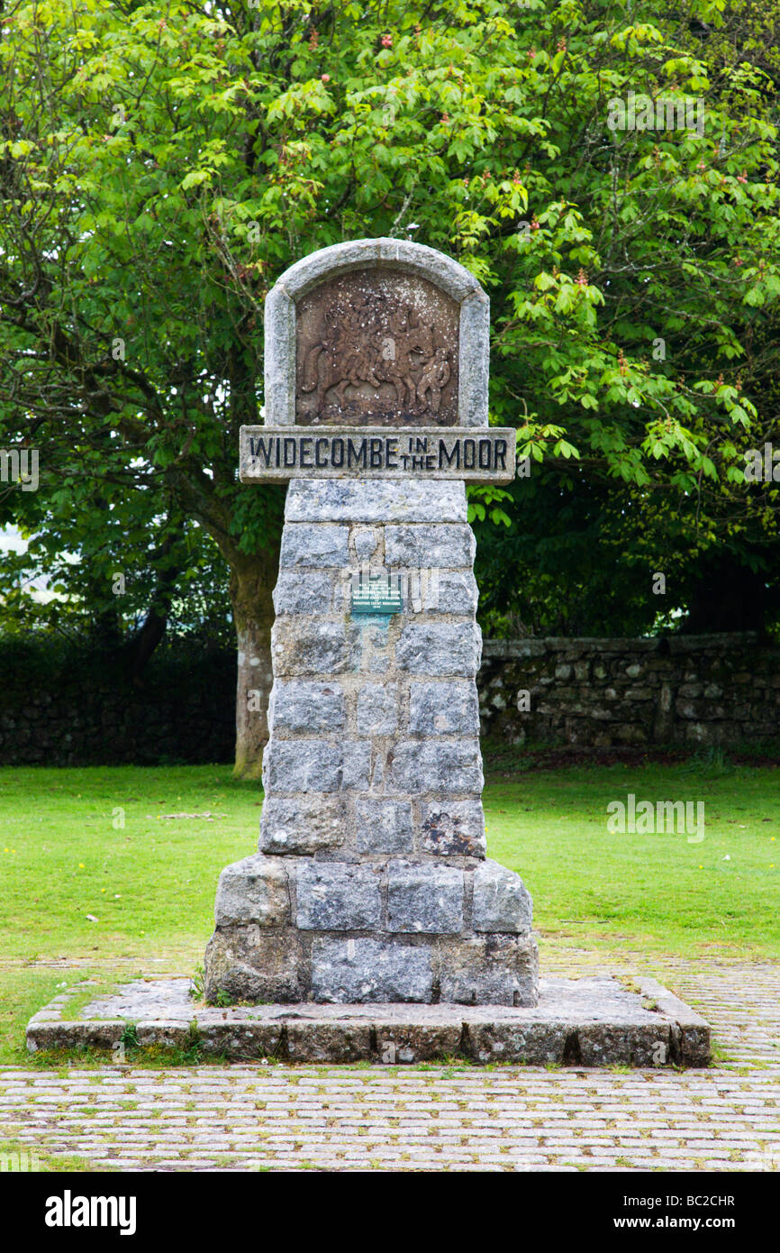 Widecombe in the Moor Sign Devon England Stock Photo - Alamy